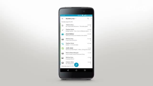 BlackBerry Hub+ Inbox - نماشا
