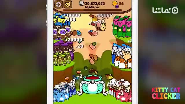 Kitty Cat Clicker - Hungry Cat Feeding Game - نماشا